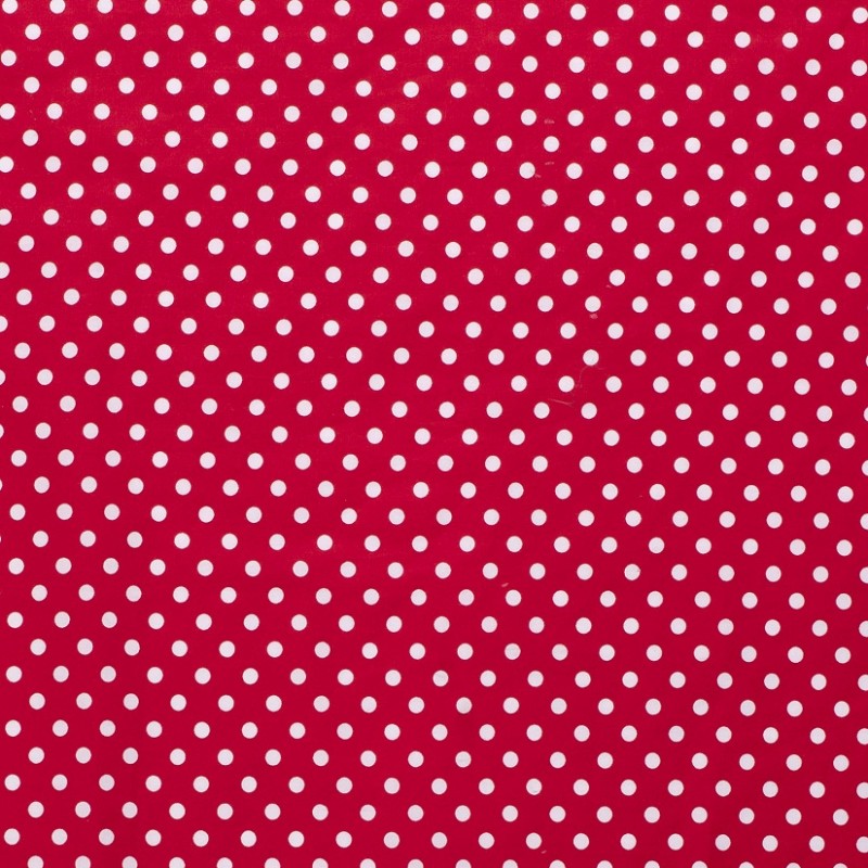 Tissu pois coton rouge - Mes petits cotons by Paulo